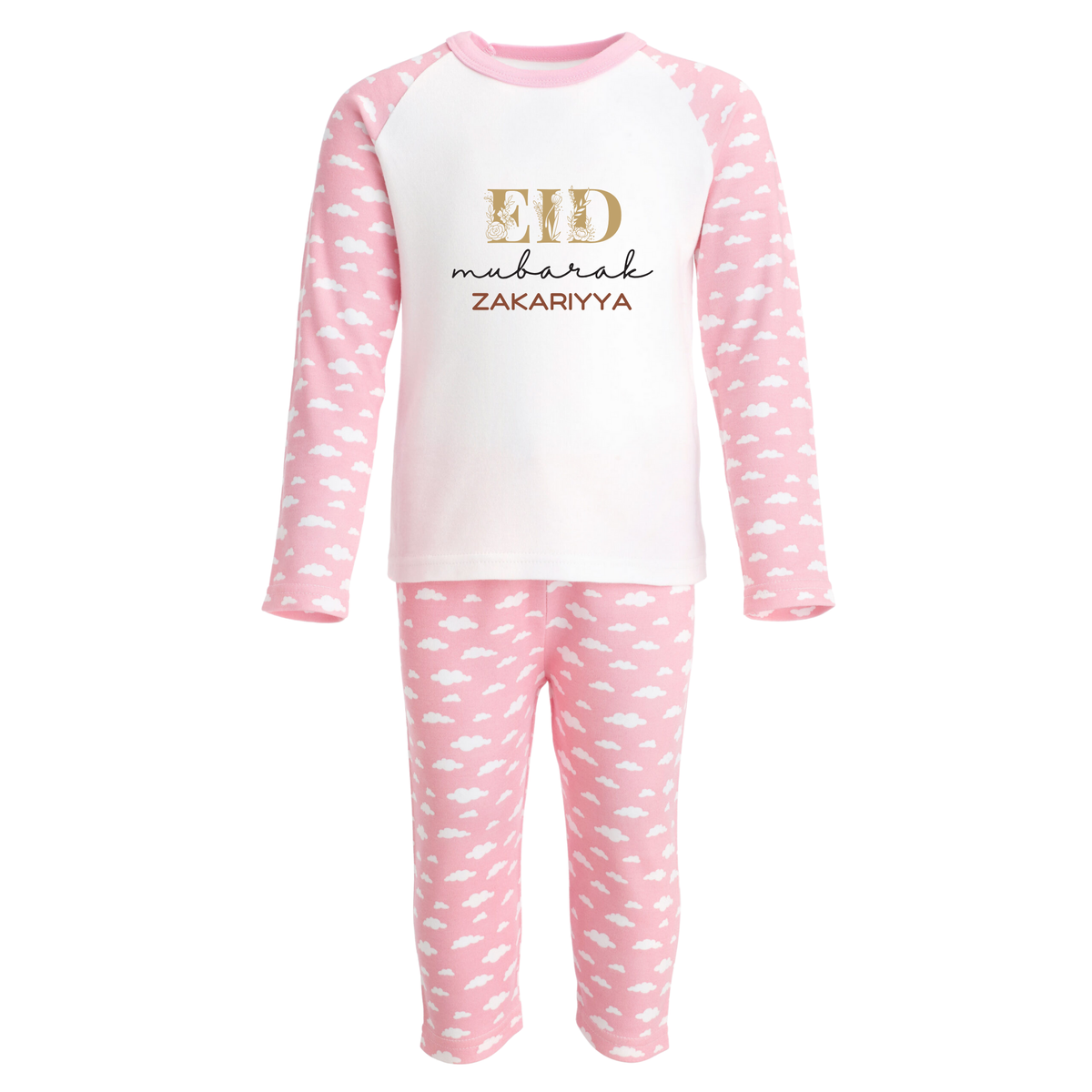 Personalised Eid Baby & Kids Cloud Print Pyjamas – Eid Bloom Design ...