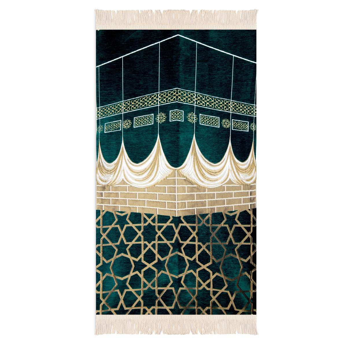 Salah Prayer Mat - Kaaba Geometric - Green – Salam Occasions