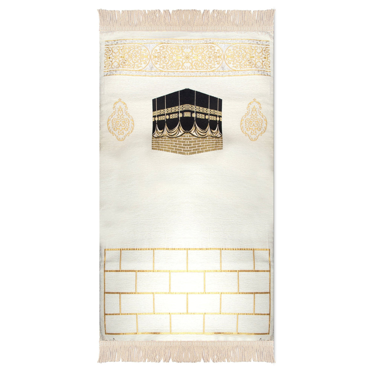Luxury Extra Padded Salah Prayer Mat With Zip - Kaaba - Beige – Salam ...