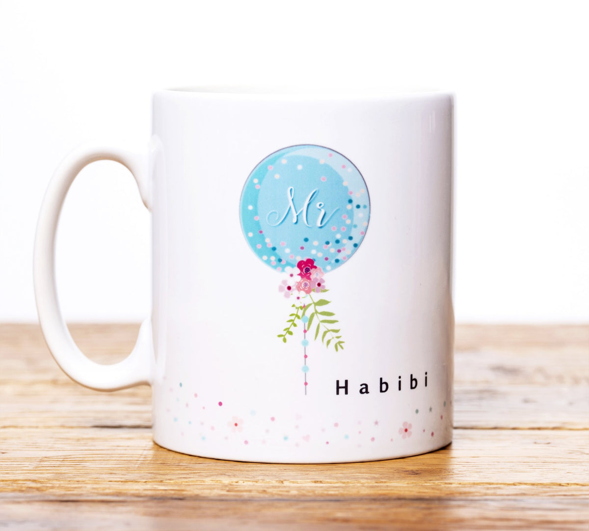 Mr Habibi and Mrs Habibti Balloons Mug Set – Salam Occasions